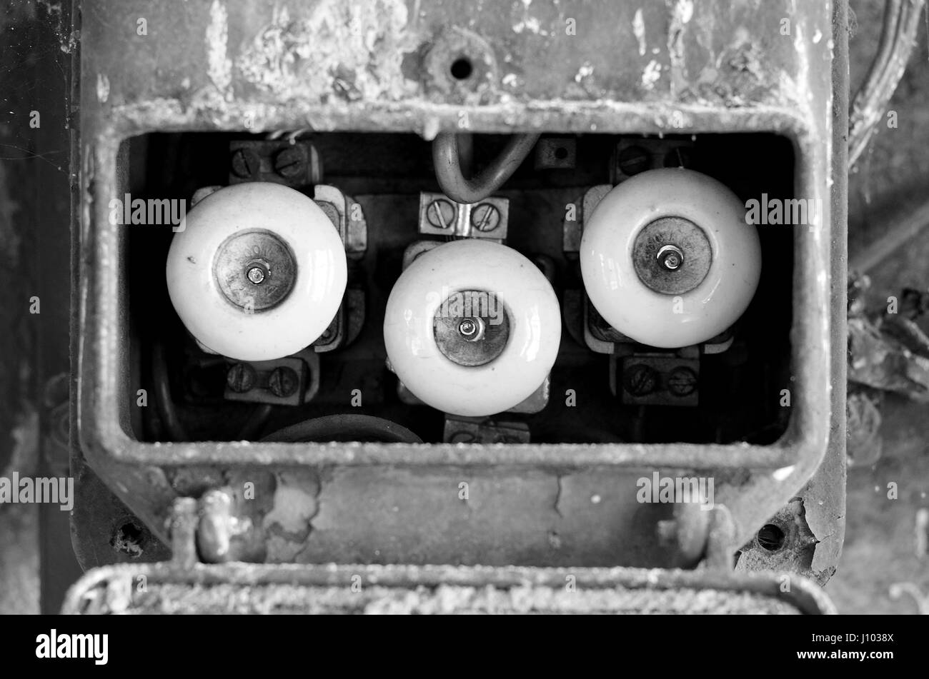 Old rusty eletrical box Stock Photo - Alamy