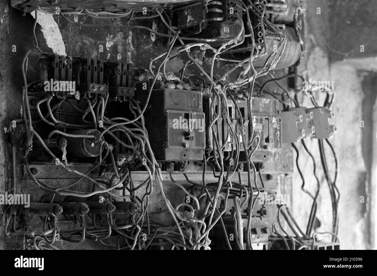 Old rusty eletrical box Stock Photo - Alamy