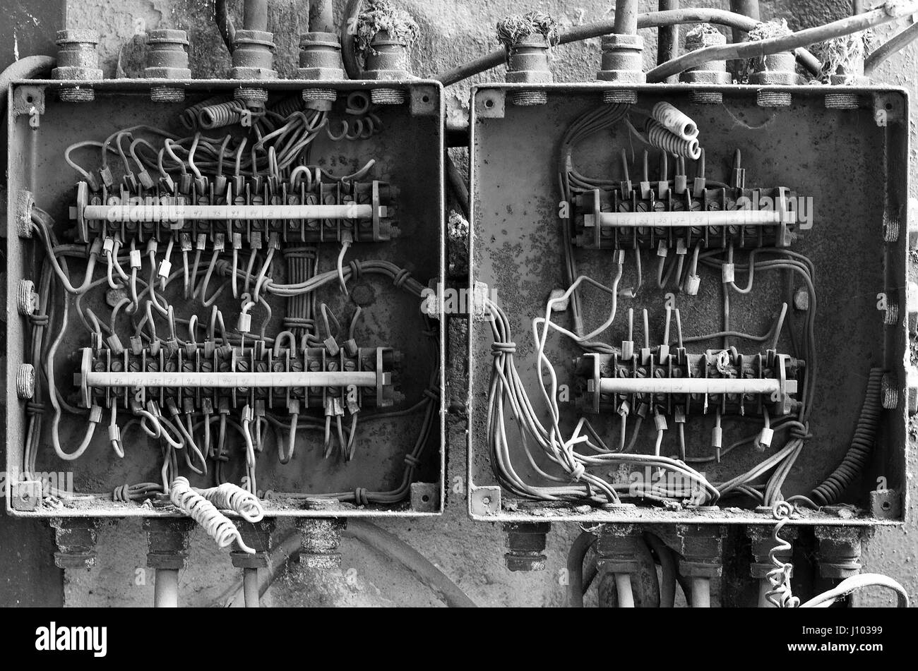 Old rusty eletrical box Stock Photo - Alamy