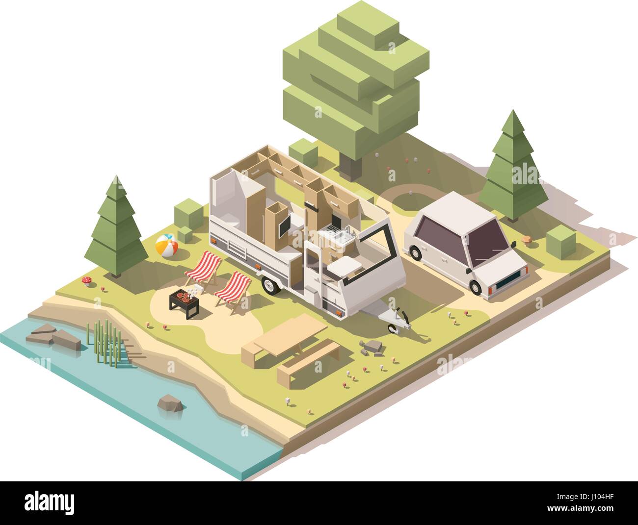 Camper van travel in Stock Vector Images - Alamy