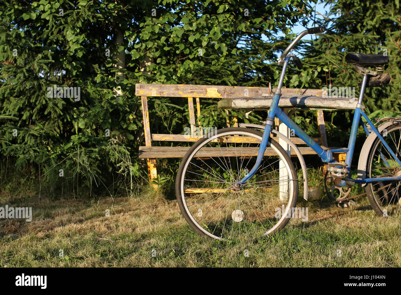 bicycle on a rural nature Stock Photo - Alamy