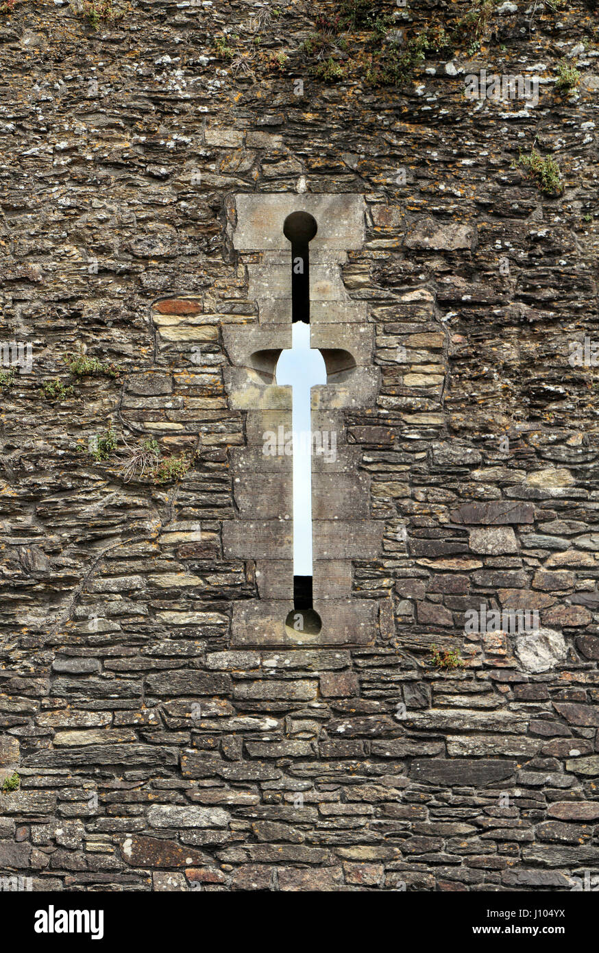 Detail showing stonework with window Ferns Castle, Ferns, County ...