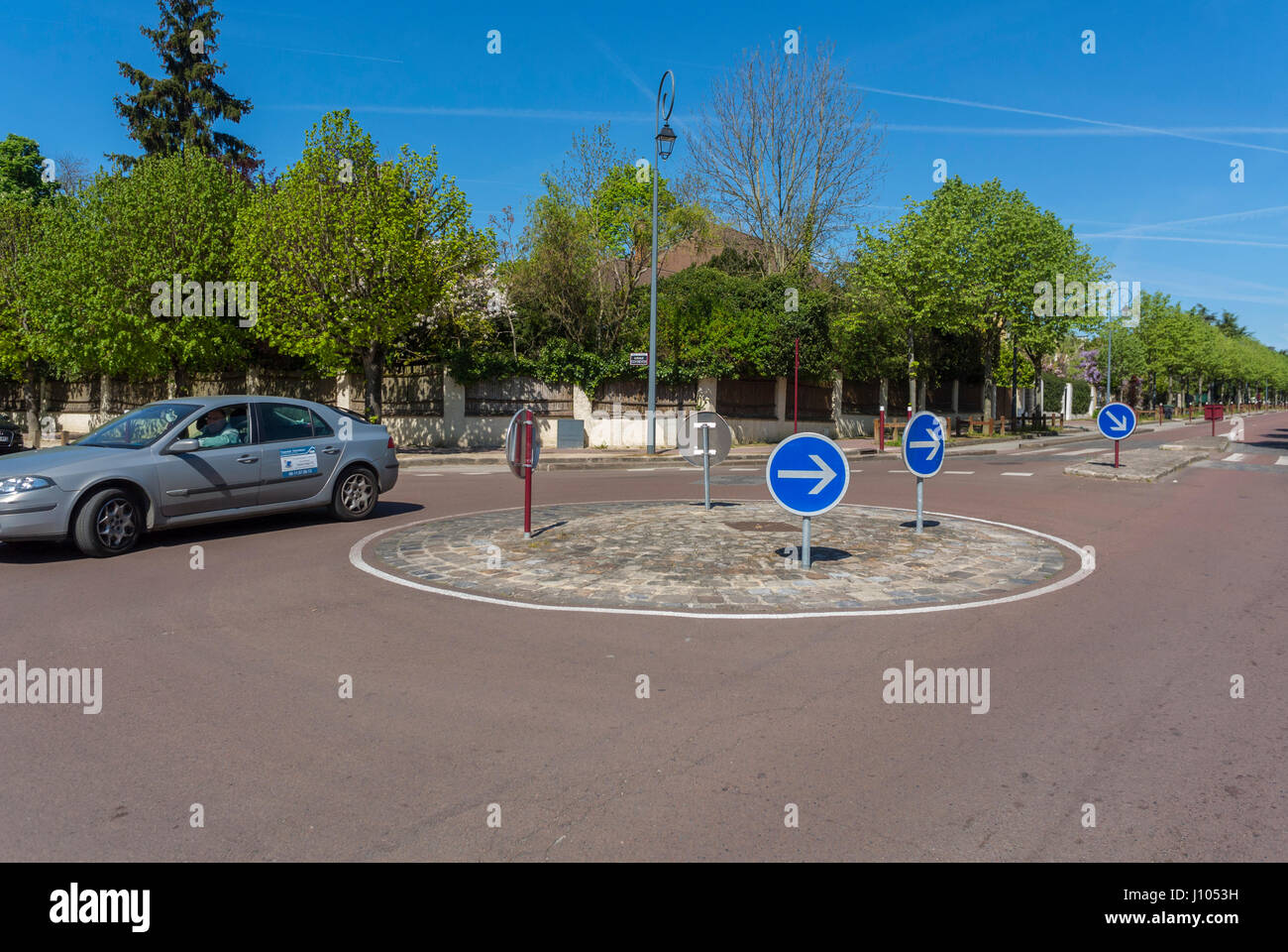 Antony, France, Paris Suburbs, Street Scenes, Roundabout, suburban ...