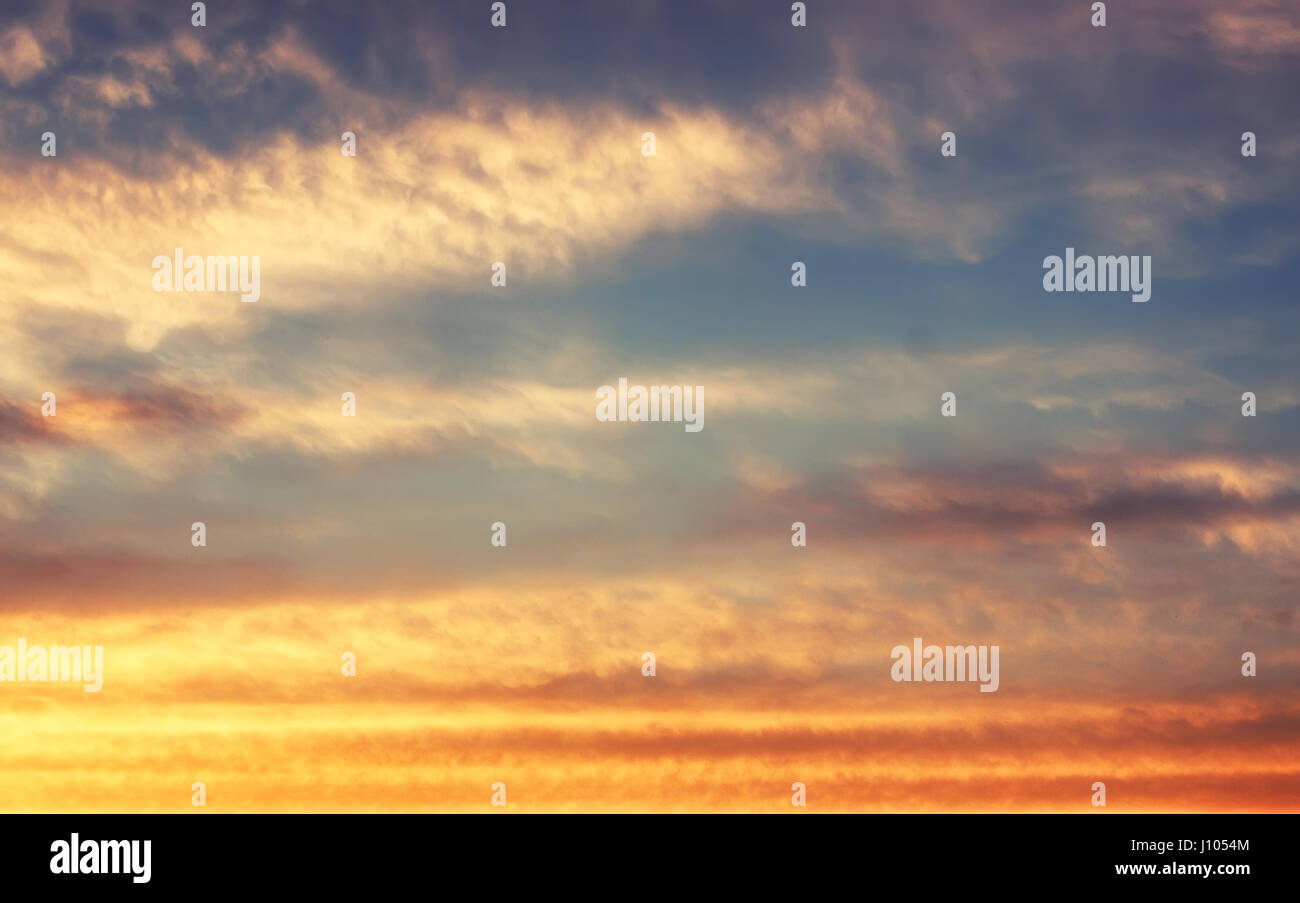 soft blue sky and sunset cloud Stock Photo - Alamy
