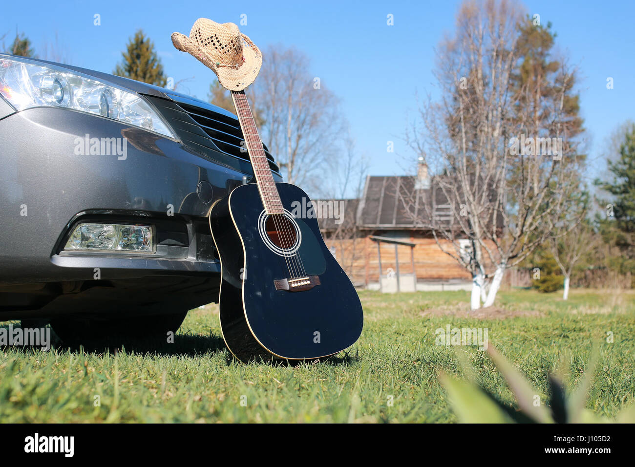 guitar outdoor near car Stock Photo - Alamy