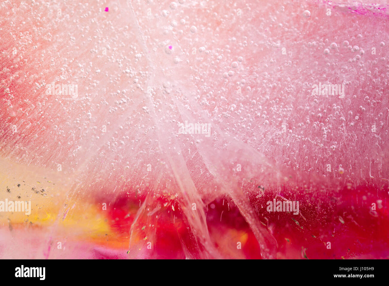 color ice abstract, block of ice with some ink frozen together Stock ...