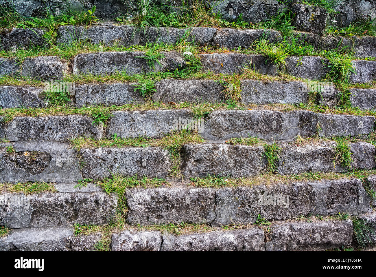 Old stone bricks stairs wall texture background. Vintage toned Stock ...