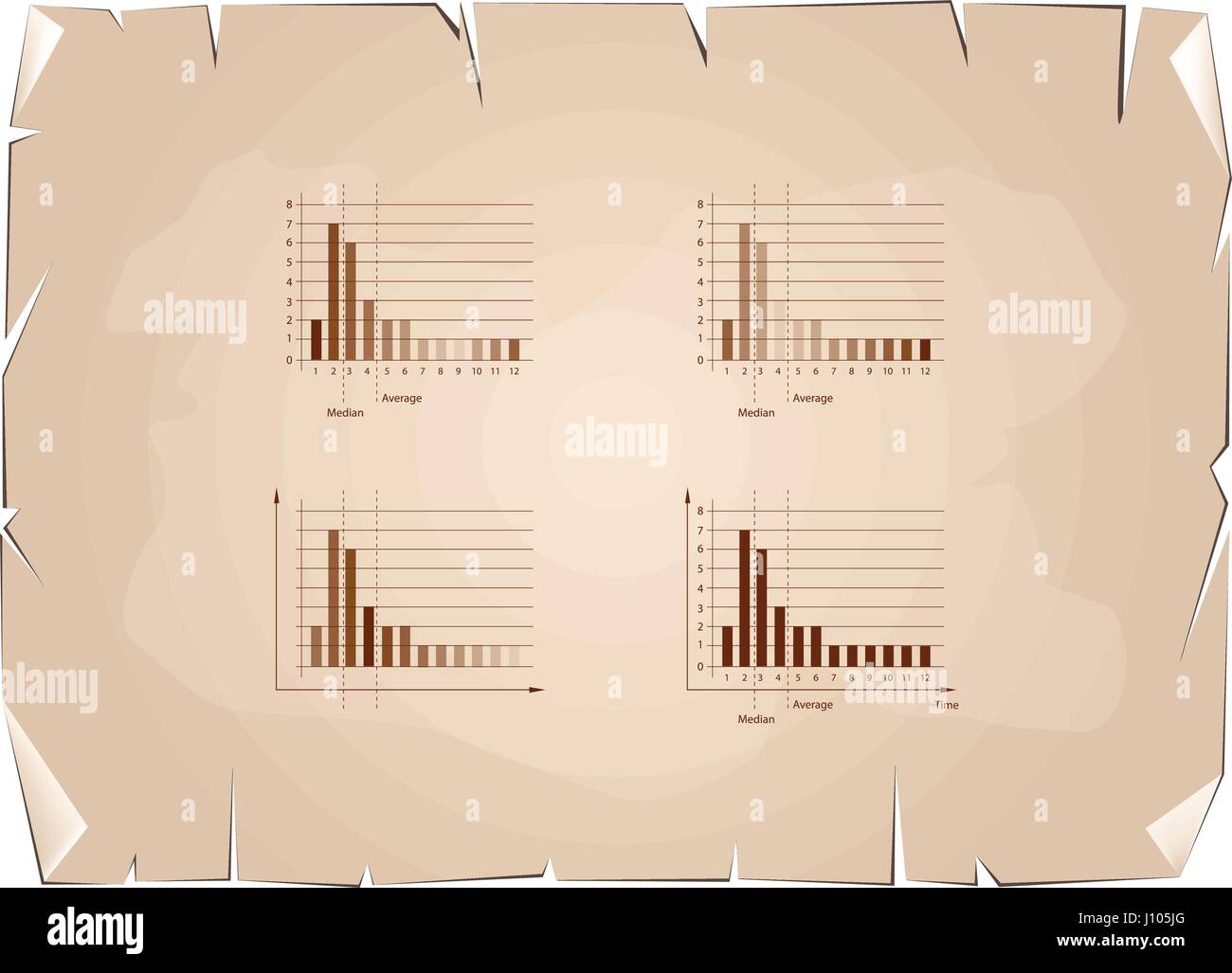 Illustration of Set of Fat Tailed and Long Tailed Distributions Chart ...