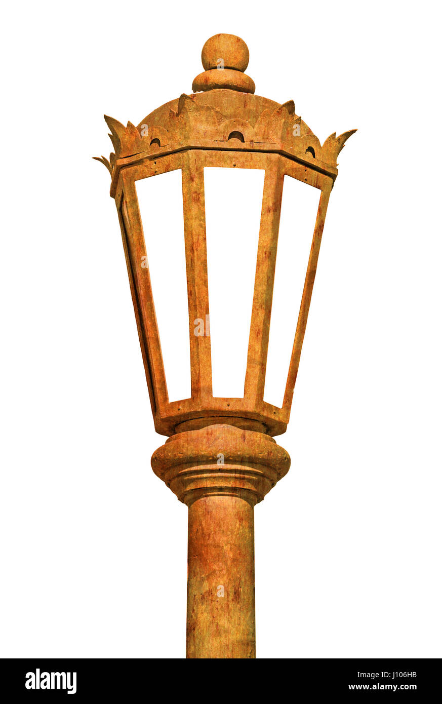 Rust lantern isolated on white background Stock Photo - Alamy