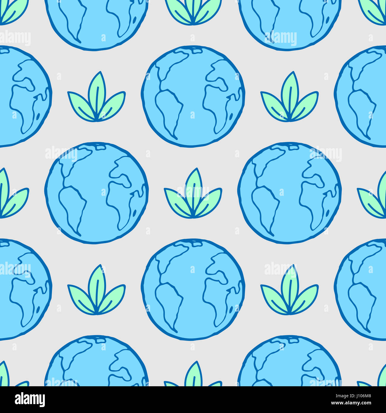 International Mother Earth Day, April 22. Ecology seamless pattern ...