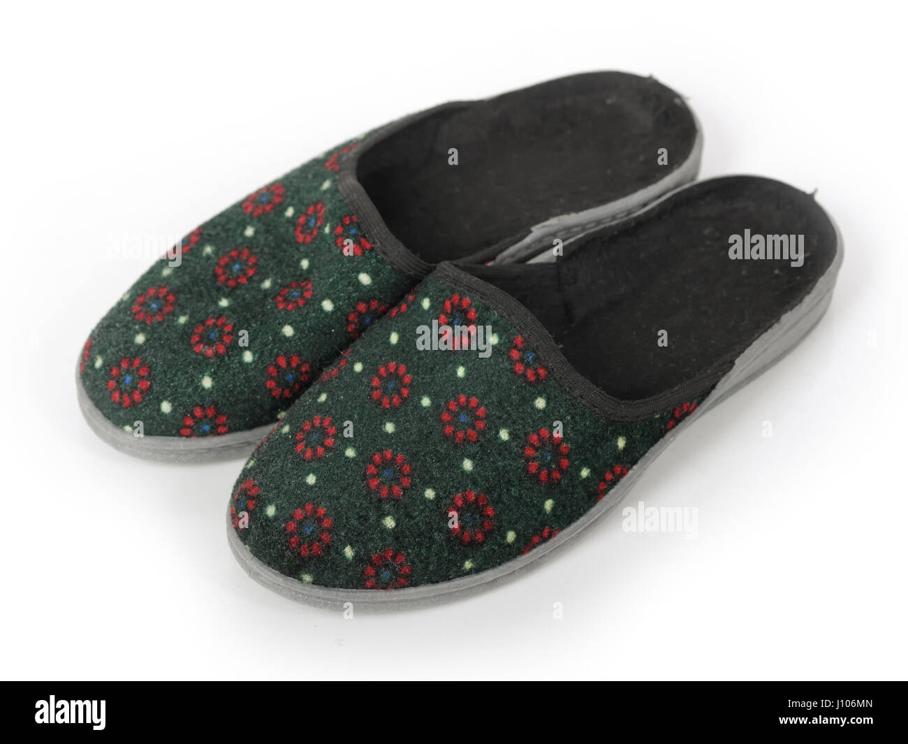 Slippers isolated on white background Stock Photo - Alamy