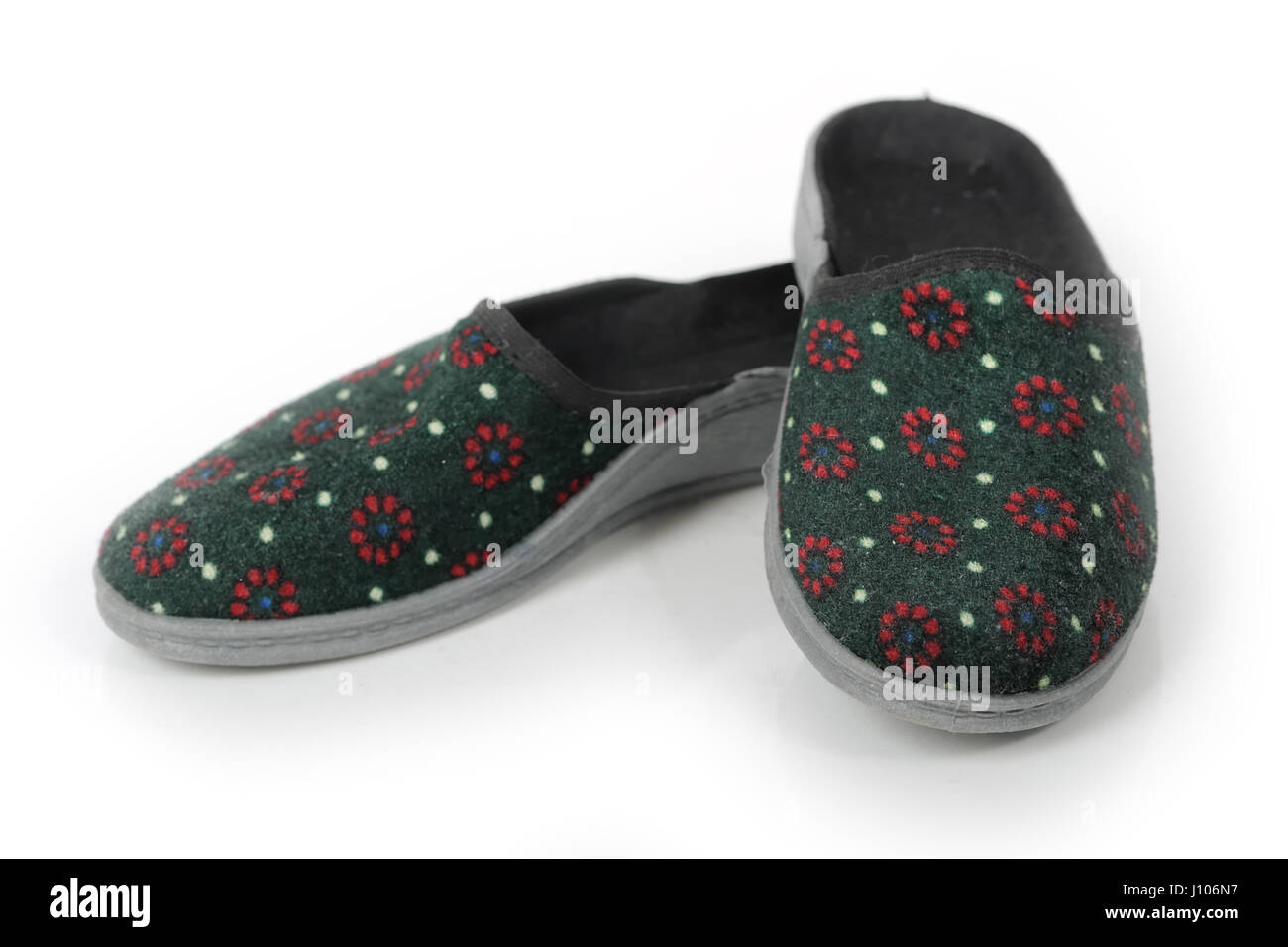 Slippers isolated on white background Stock Photo - Alamy