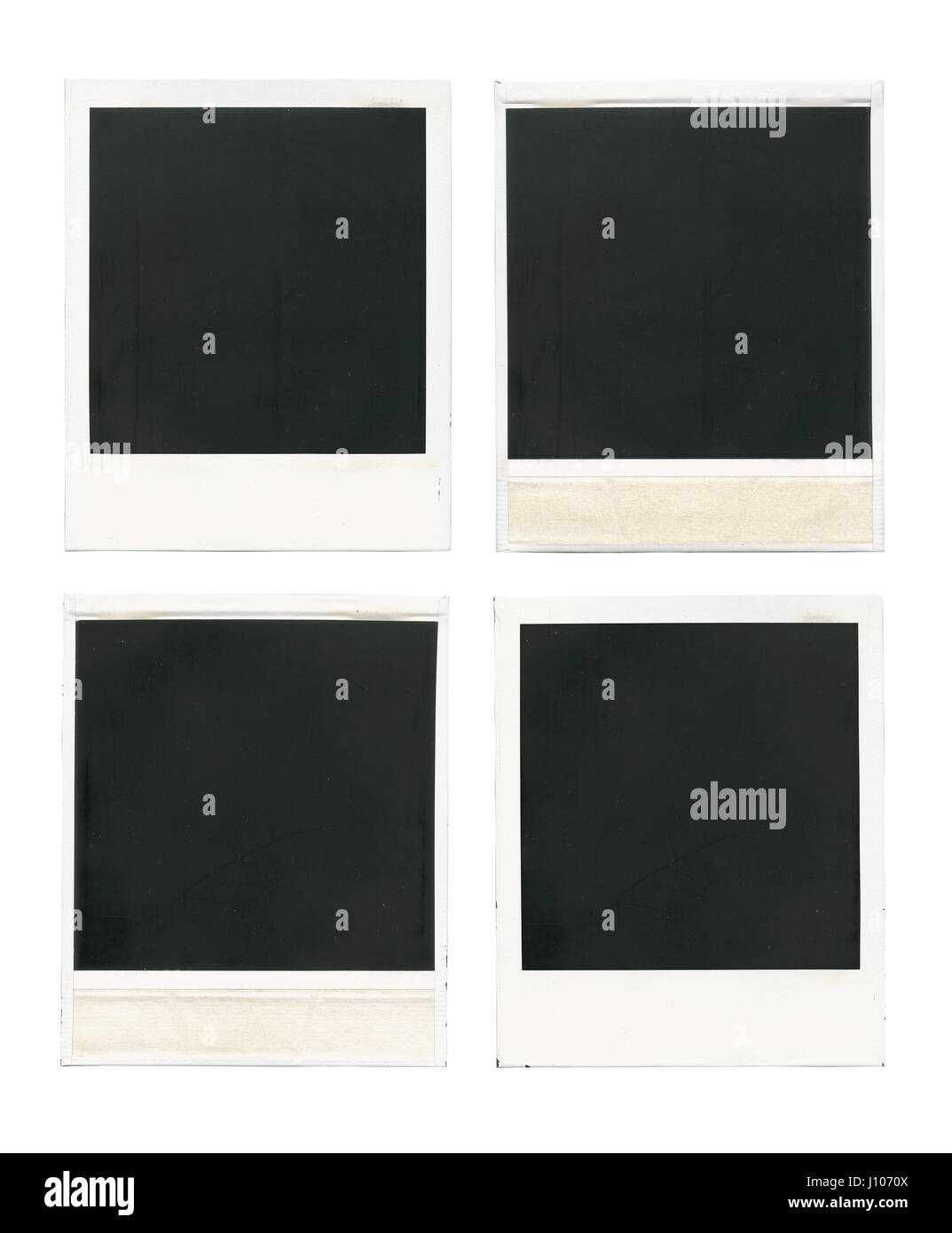 Set of old blank cards isolated over white Stock Photo - Alamy