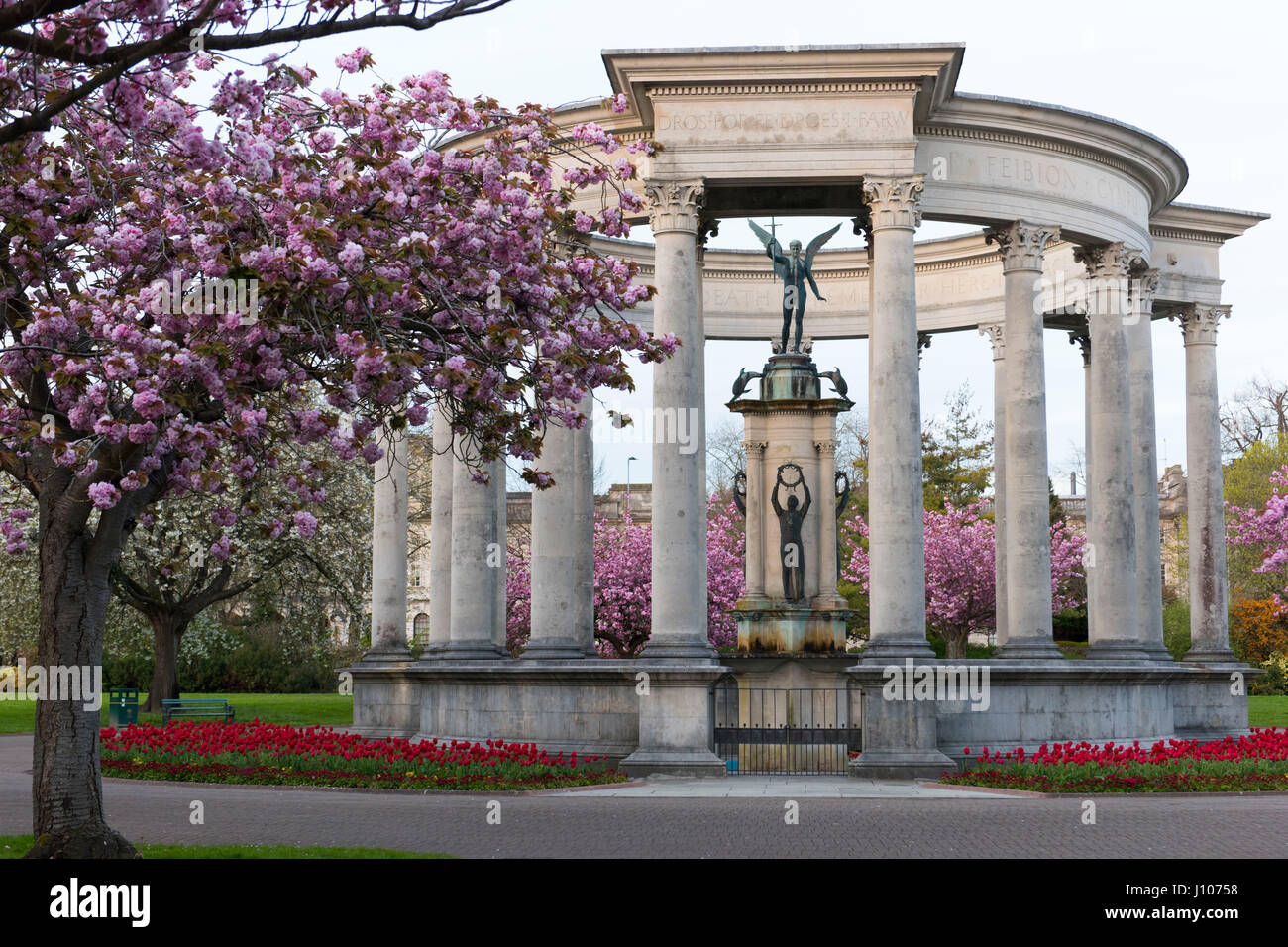 Alexandra Gardens in Cathays Park, Cardiff, South Wales Stock Photo - Alamy