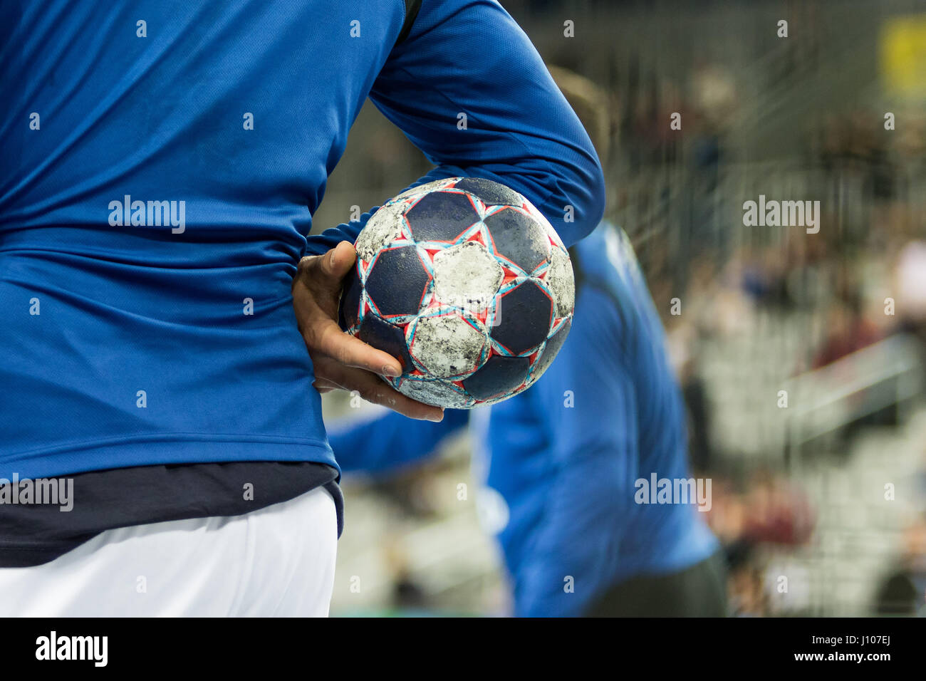 Player holding the ball, close up Stock Photo - Alamy