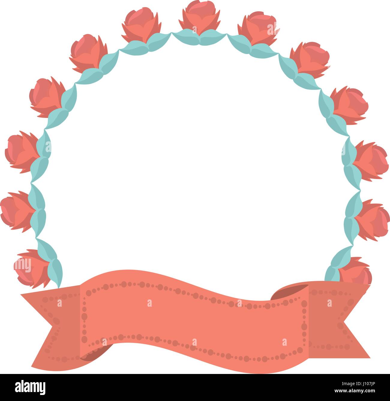 label flowers ribbon decoration template Stock Vector Image & Art - Alamy