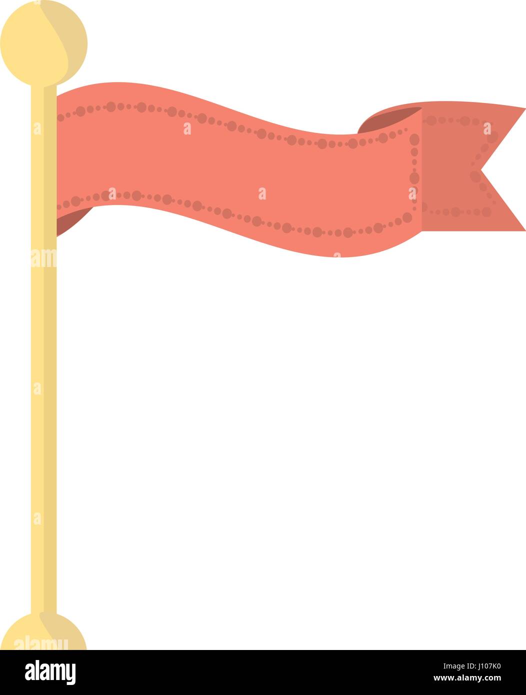 pole flag ribbon banner decoration icon Stock Vector Image & Art - Alamy