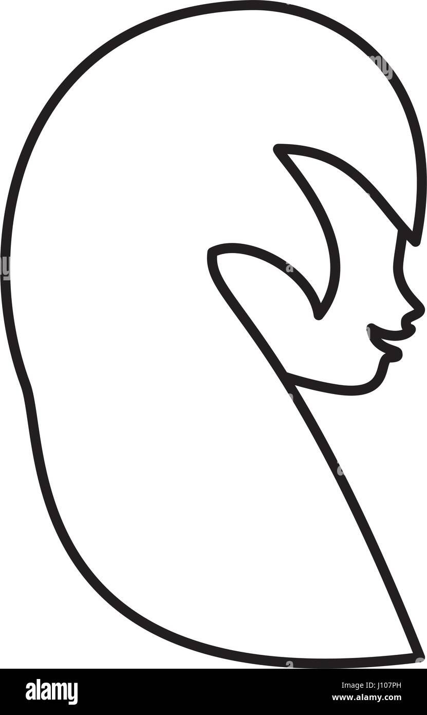 outline head woman female icon Stock Vector Image & Art - Alamy