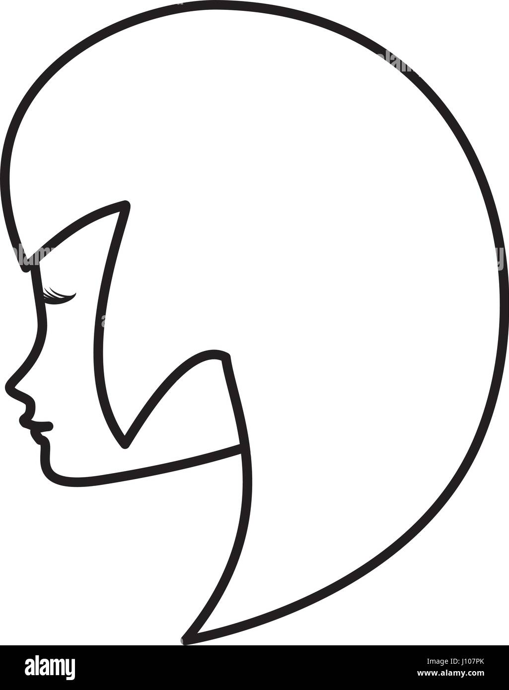 outline head woman female icon Stock Vector Image & Art - Alamy
