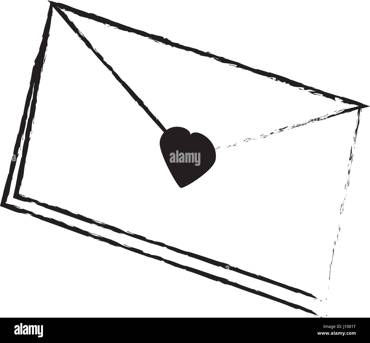 message envelope heart letter sketch Stock Vector Image & Art - Alamy