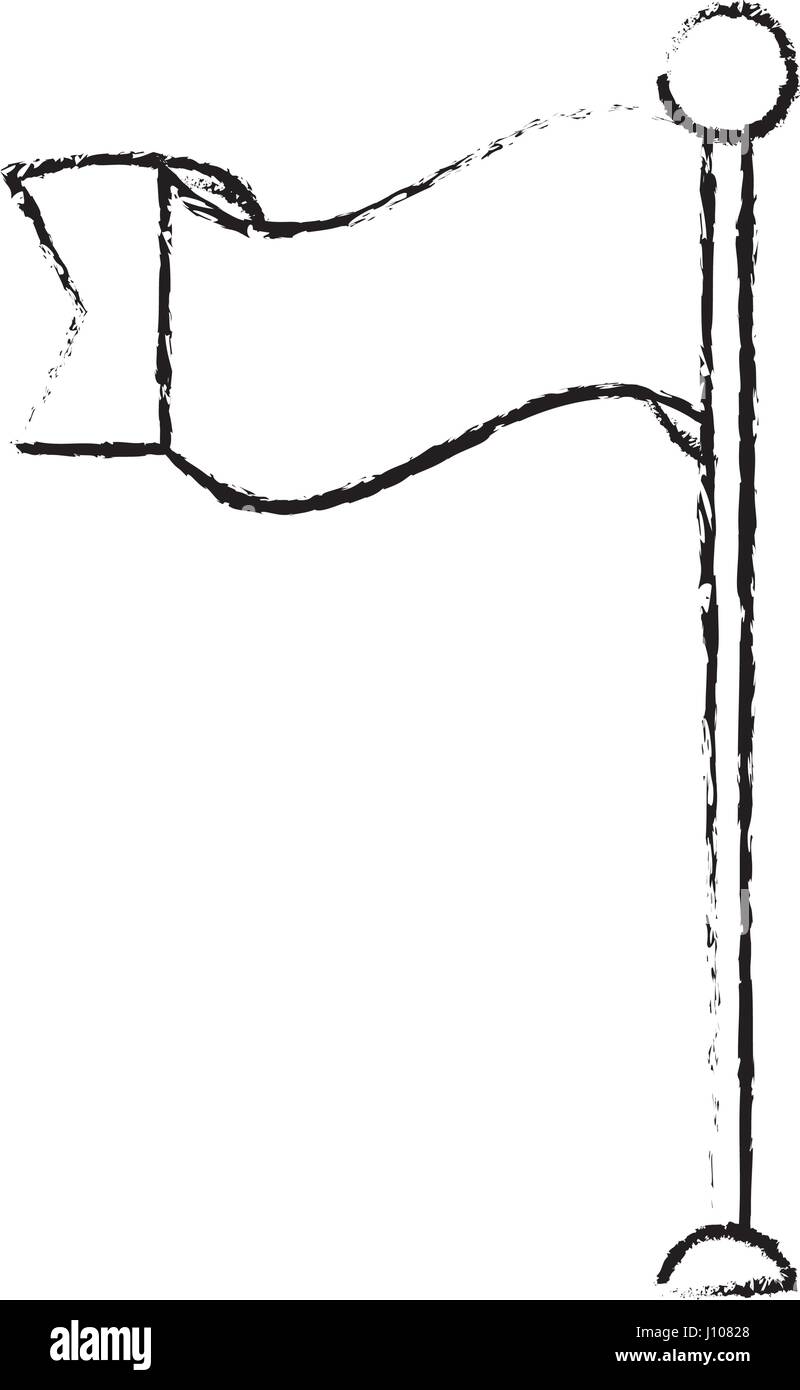 pole flag banner empty sketch Stock Vector Image & Art - Alamy