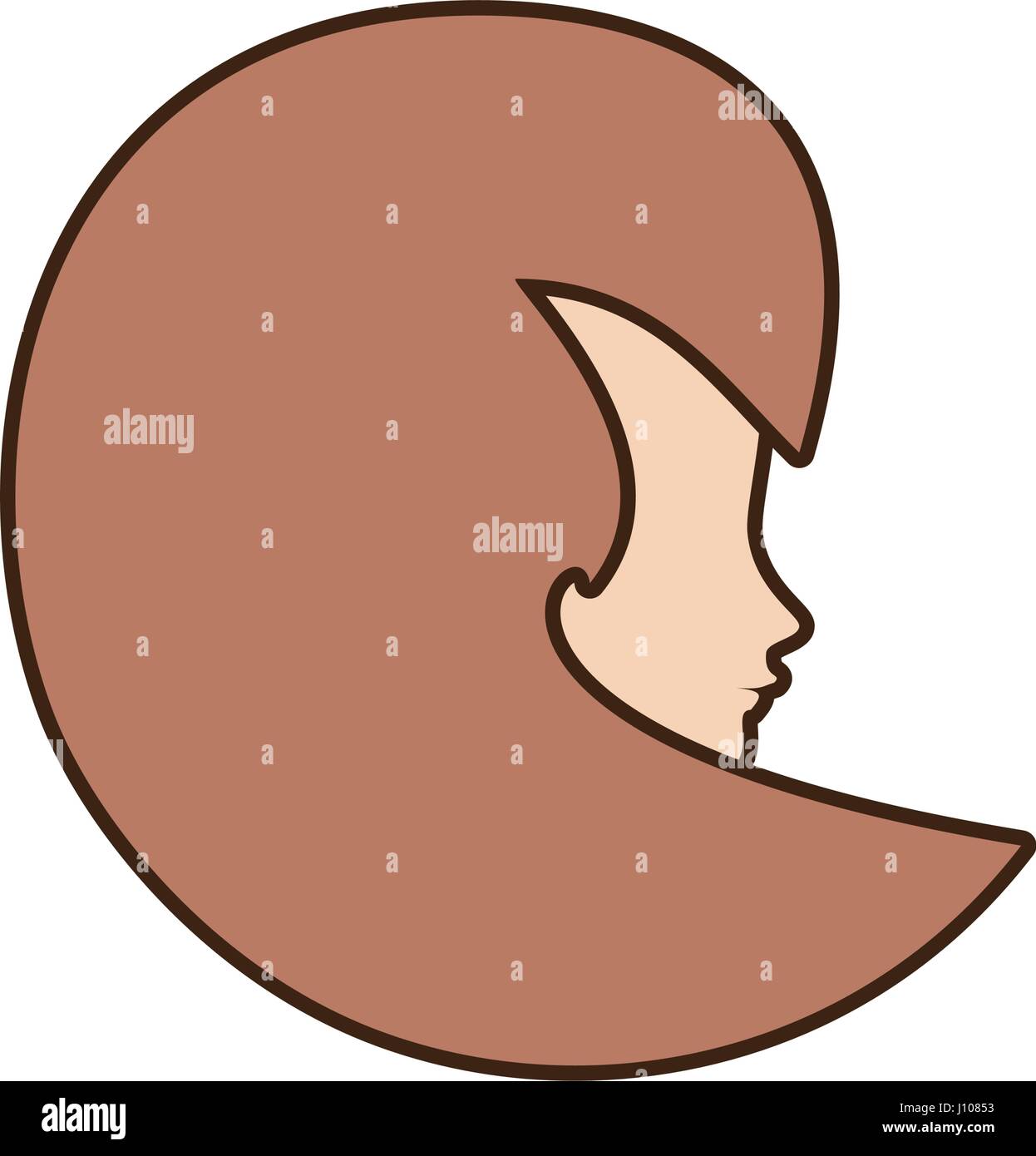 female face profile character Stock Vector Image & Art - Alamy