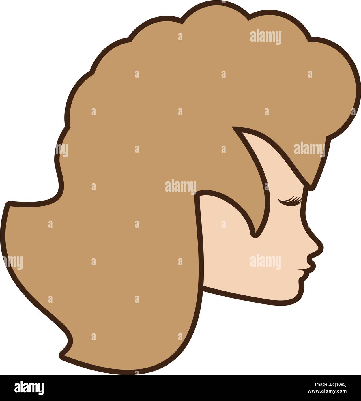 female face profile character Stock Vector Image & Art - Alamy