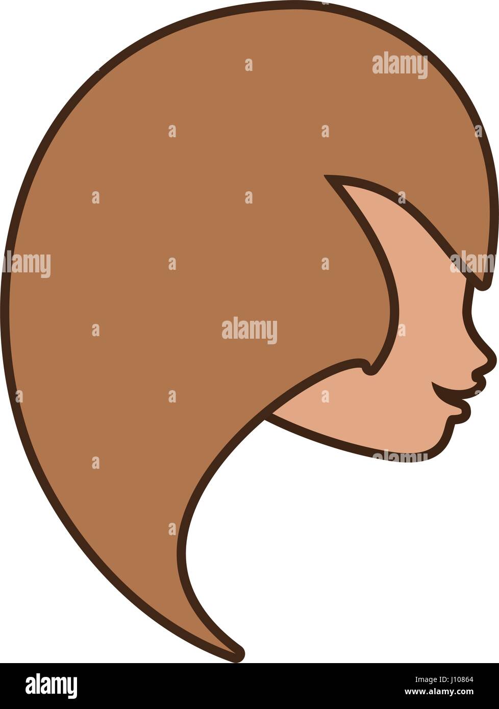 female face profile character Stock Vector Image & Art - Alamy