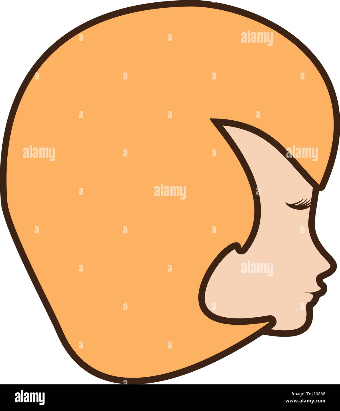 female face profile character Stock Vector Image & Art - Alamy