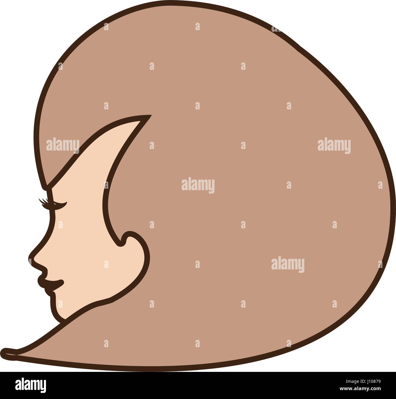 female face profile character Stock Vector Image & Art - Alamy