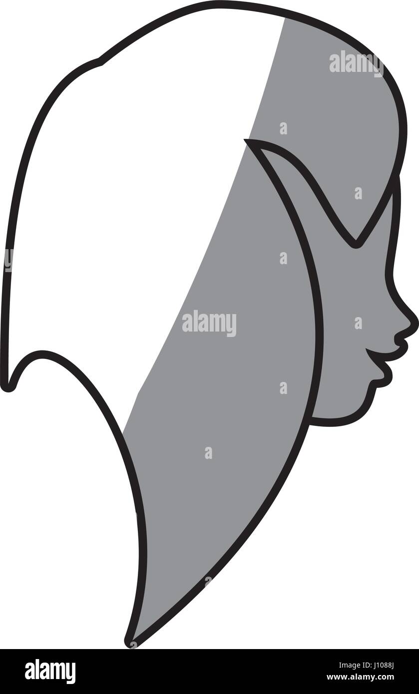 female face profile character Stock Vector Image & Art - Alamy