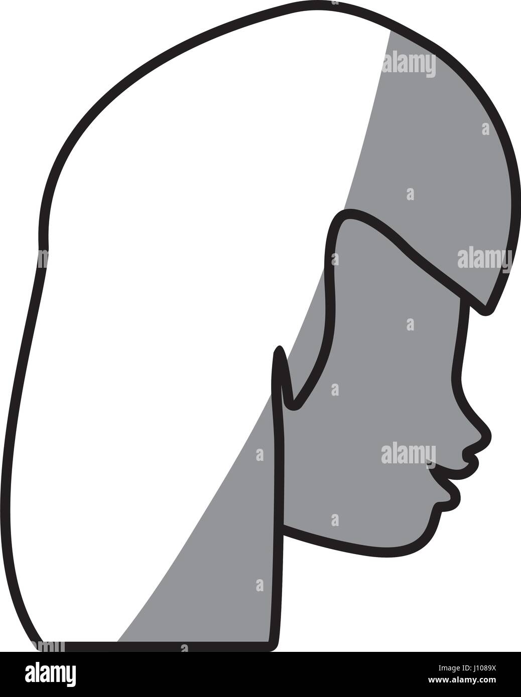 female face profile character Stock Vector Image & Art - Alamy
