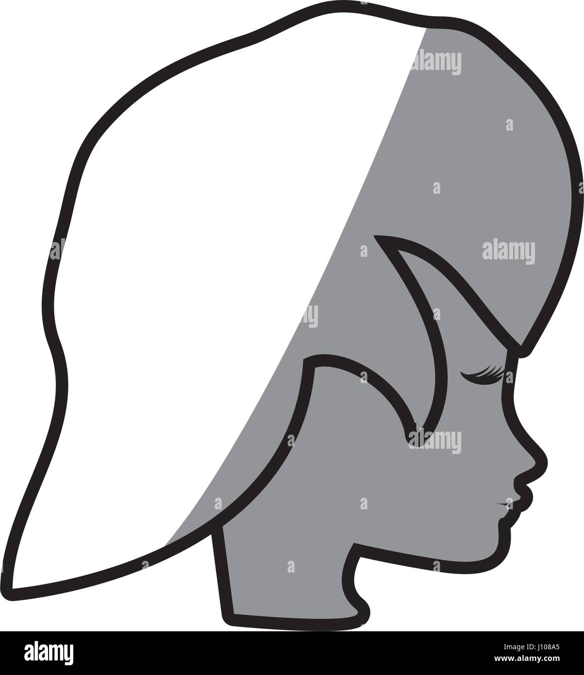 female face profile character Stock Vector Image & Art - Alamy