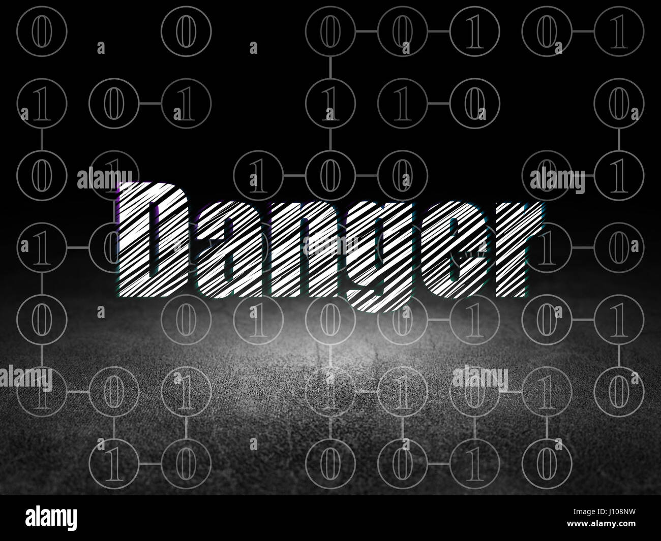 Security concept: Danger in grunge dark room Stock Photo - Alamy