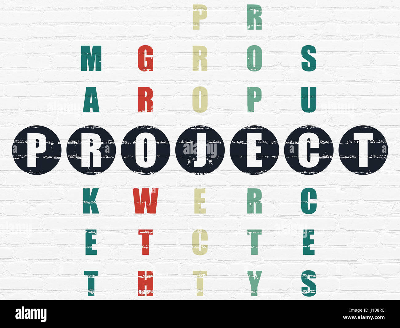 Business concept: Project in Crossword Puzzle Stock Photo - Alamy