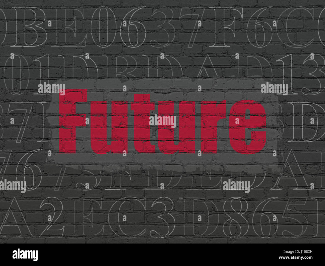 Timeline concept: Future on wall background Stock Photo - Alamy