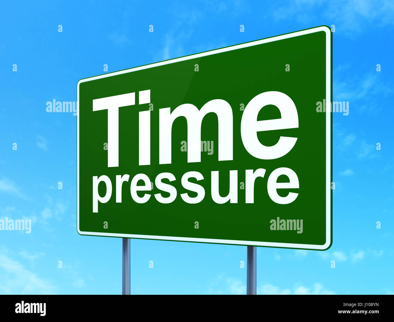 Timeline concept: Time Pressure on road sign background Stock Photo - Alamy