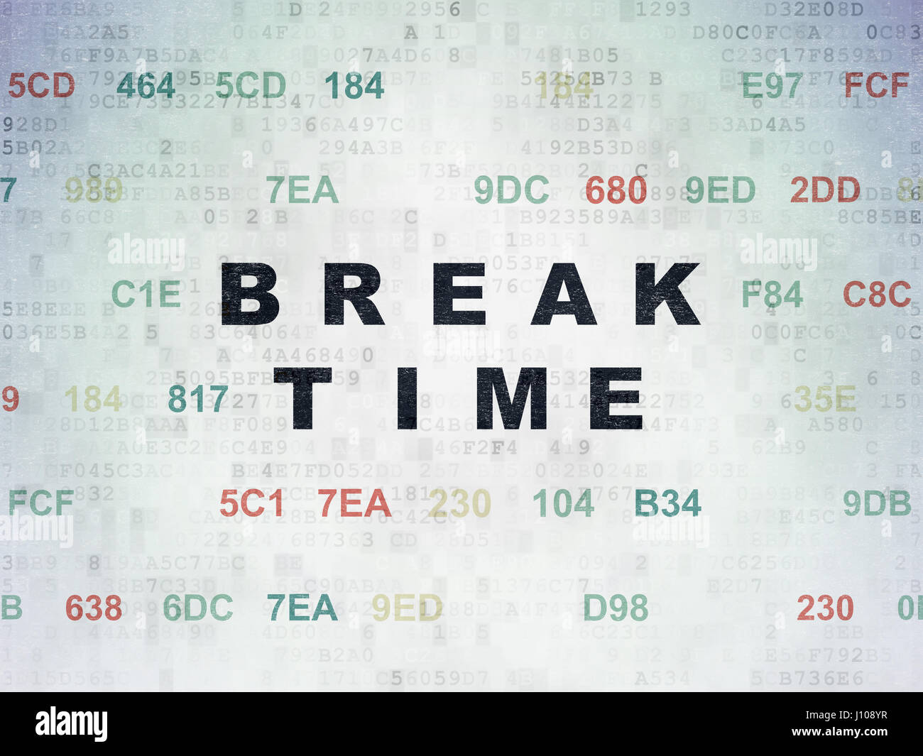 Timeline concept: Break Time on Digital Data Paper background Stock ...