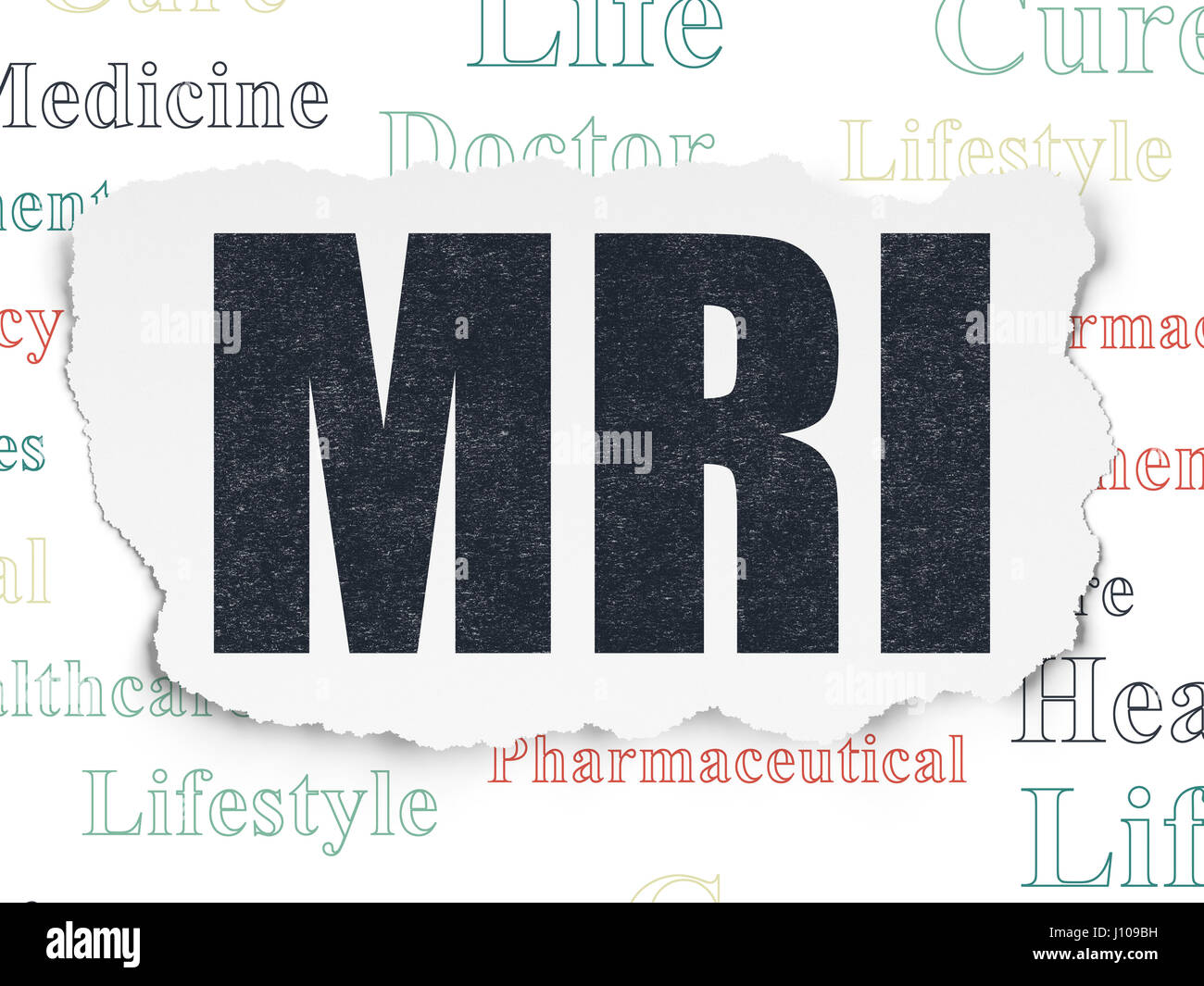 Health concept: MRI on Torn Paper background Stock Photo - Alamy