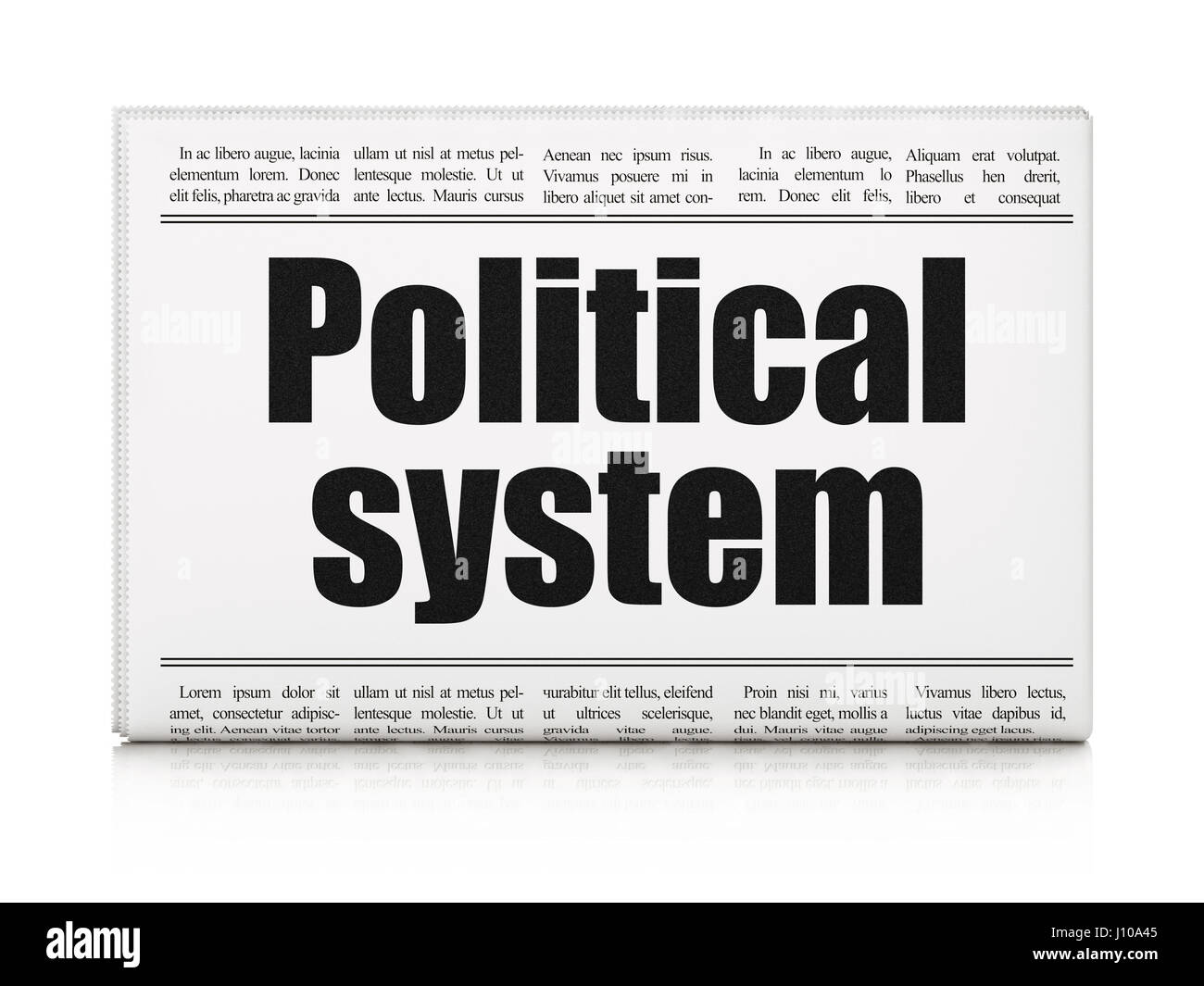 Politics concept: newspaper headline Political System Stock Photo - Alamy
