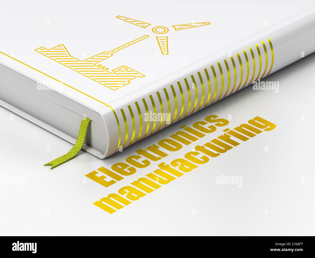 Industry concept: book Windmill, Electronics Manufacturing on white ...