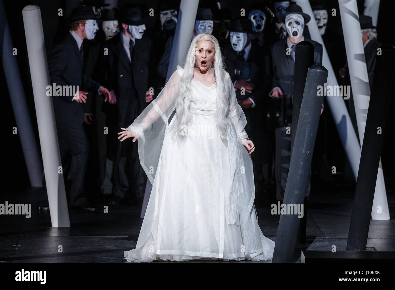 The American opera singer Emily Magee singing the role of the Empress ...