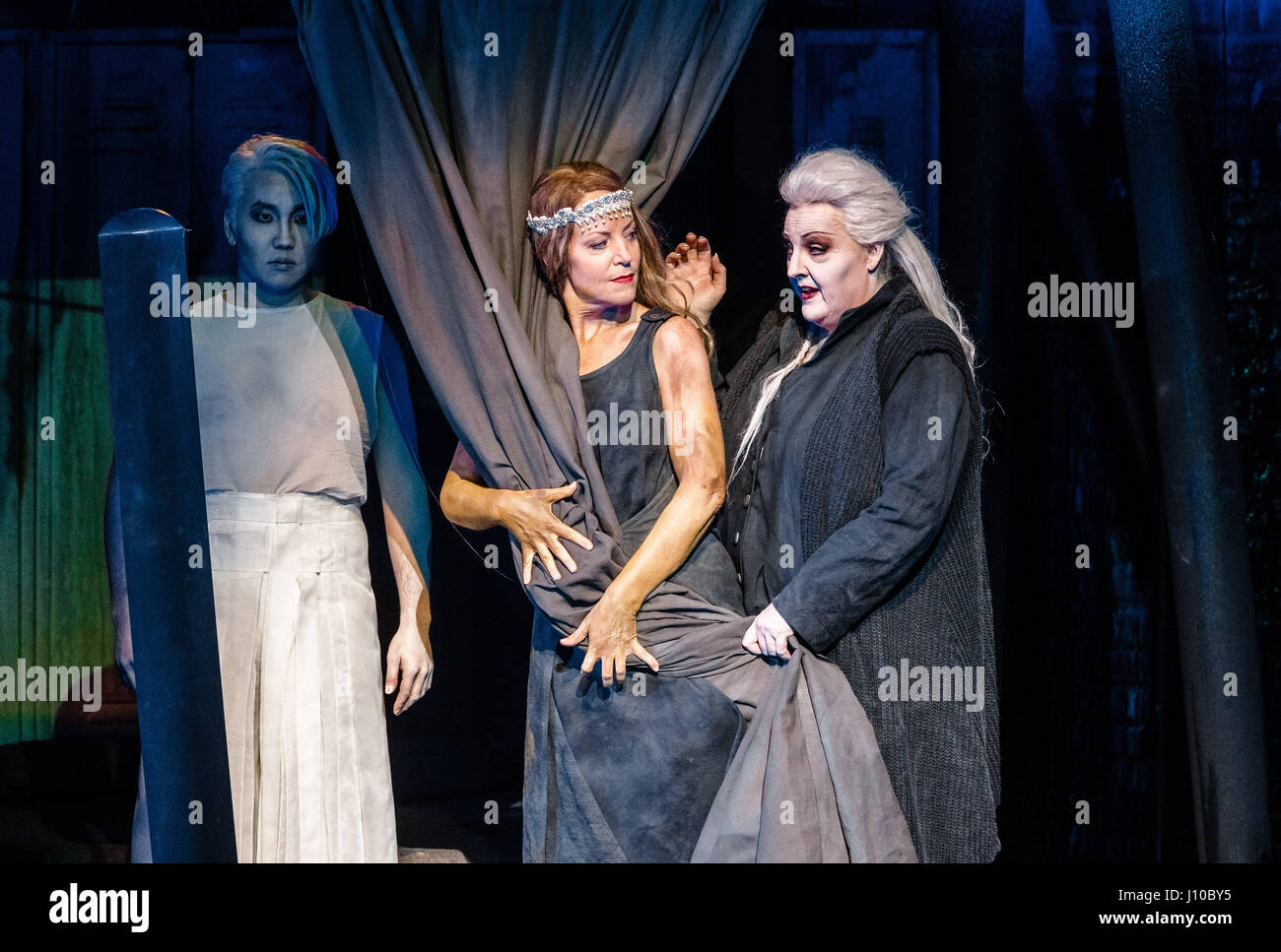 The opera singers (l-r) Alex Kim as the 'Apparition of a Youth', Lise ...