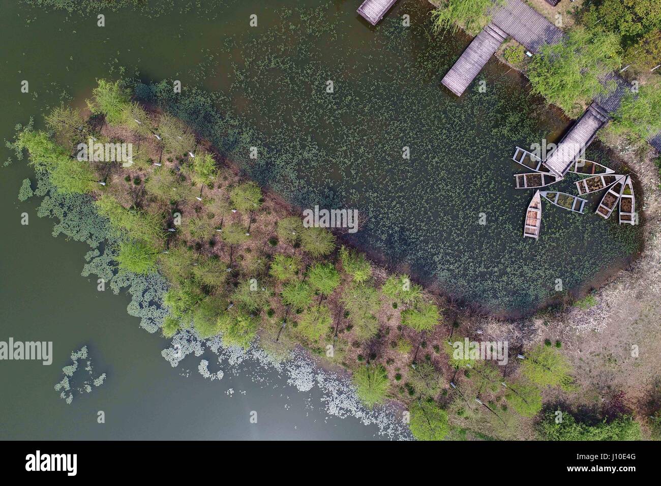 Huaian, China. 16th Apr, 2017. .Aerial photography of the Scenic Area ...