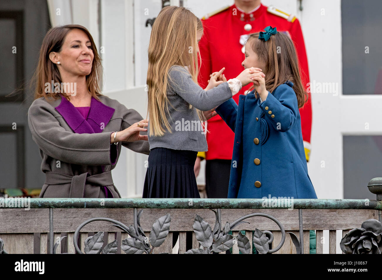 Aarhus, Denmark. 16th Apr, 2017. Princess Marie, Princess Josephine and ...