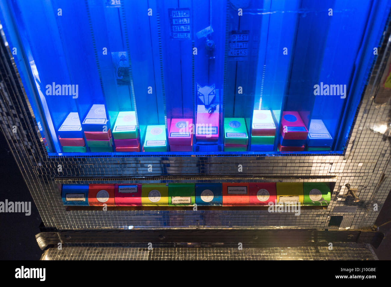 Berlin, Germany. 12th Apr, 2017. An 'art dispenser' in Berlin, Germany ...