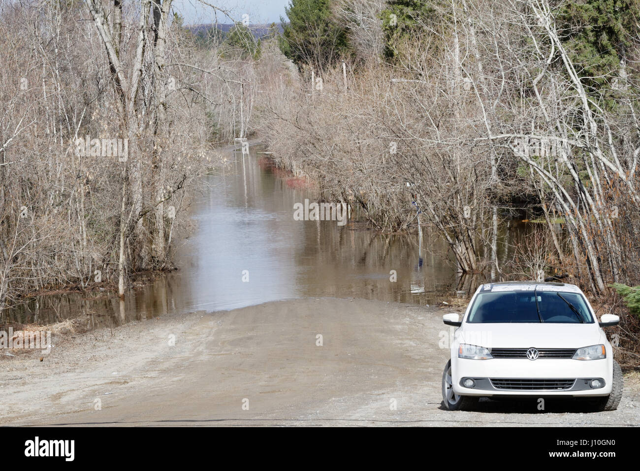 Flooded gravel road hi-res stock photography and images - Alamy