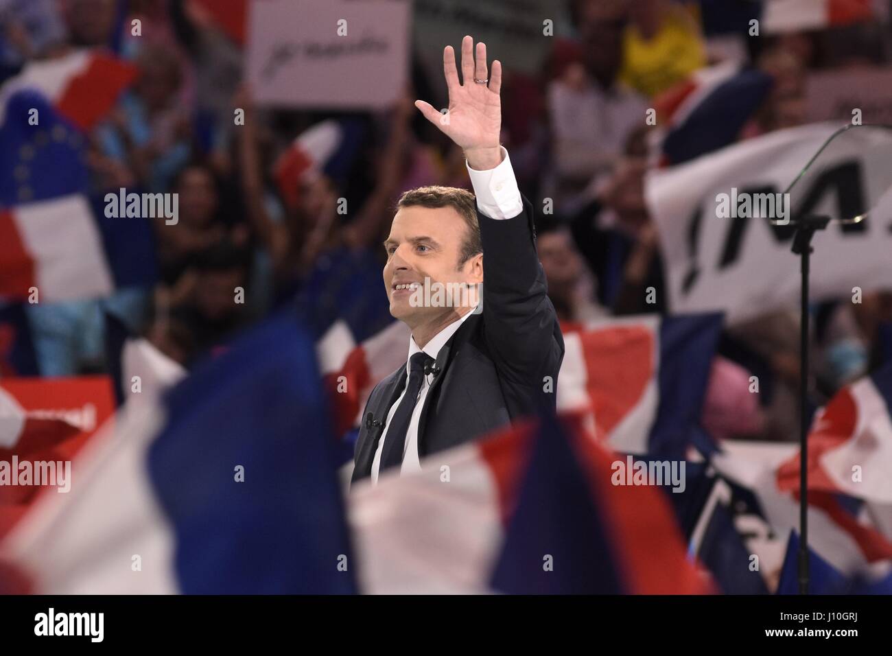 Paris, France. 17th Apr, 2017. Emmanuel Macron Meeting in Paris - 17/04 ...