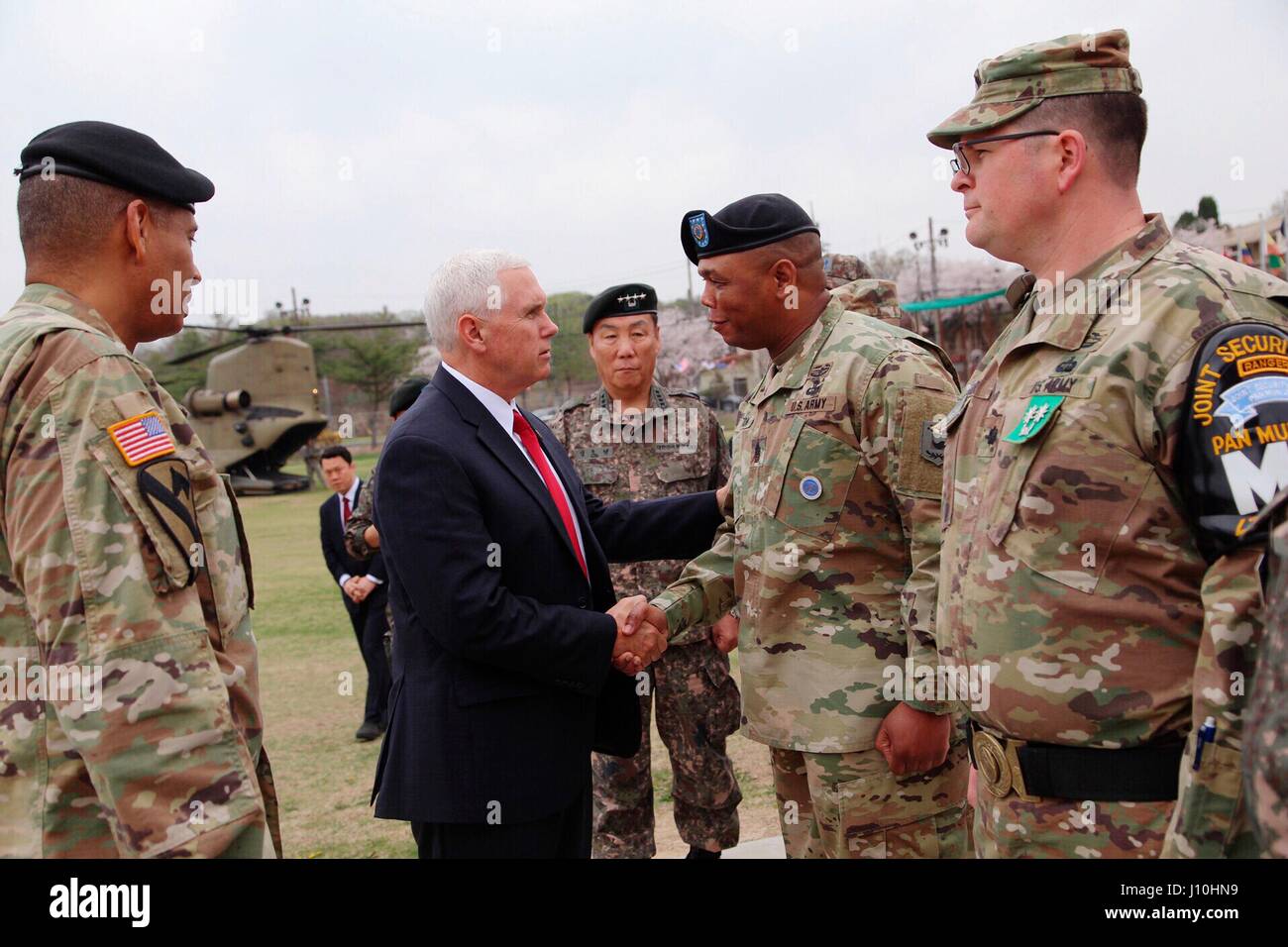 Panmunjom, South Korea. 17th Apr, 2017. U.S. Vice President Mike Pence ...