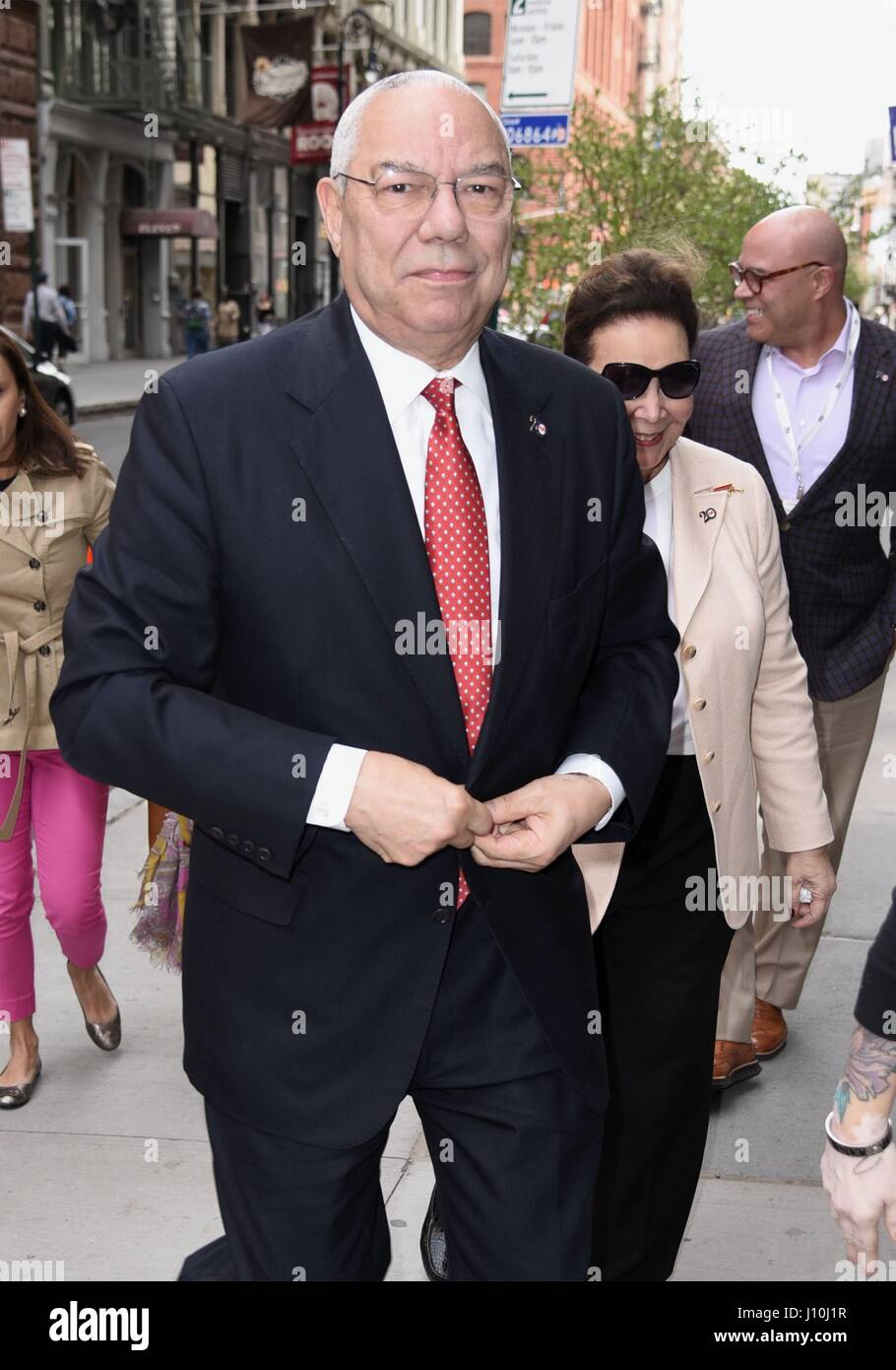 New York, NY, USA. 17th Apr, 2017. General Colin L. Powell, Alma Powell ...